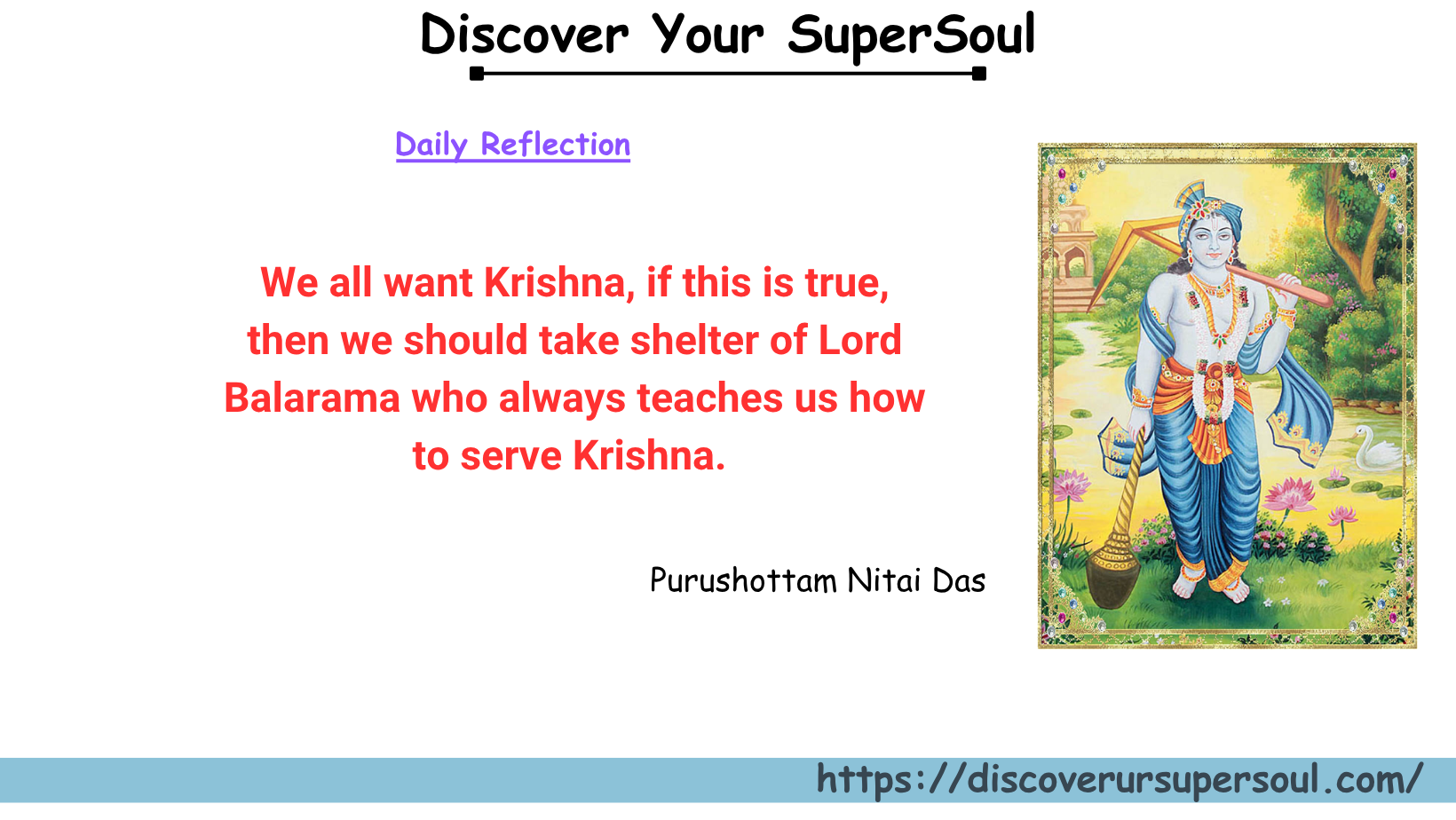 Lord Balarama teaches us how to always serve Krishna - Discover Your ...